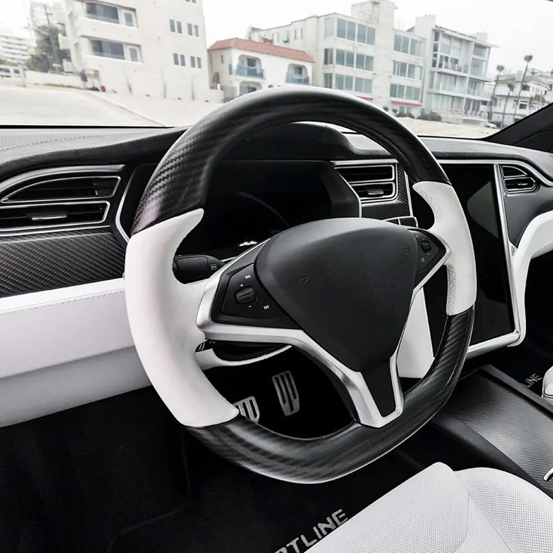2020 Yoke Steering Wheel Tesla Model S X Carbon Fiber Steering Wheel ...