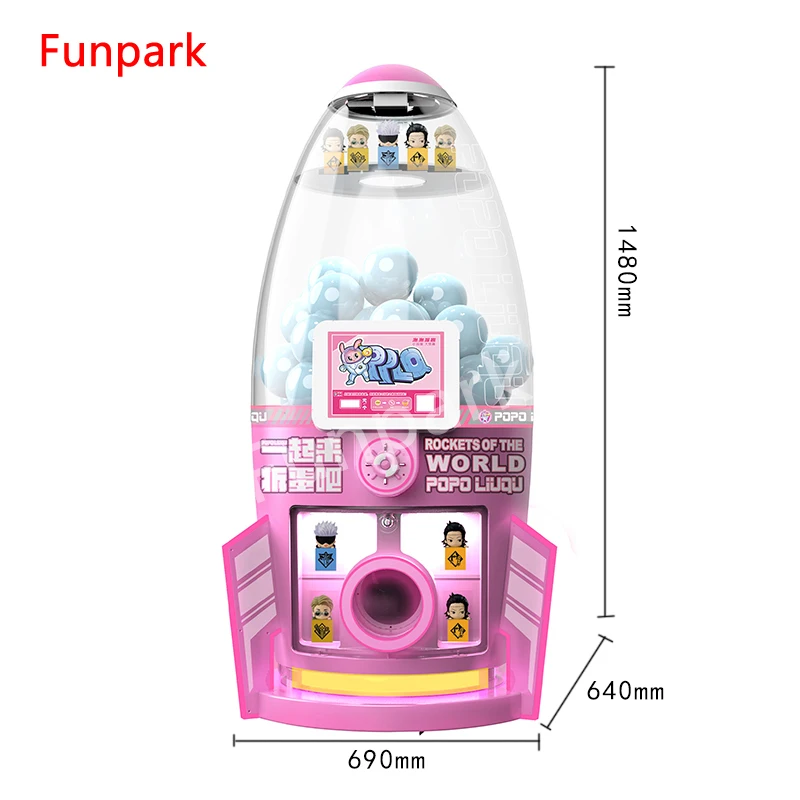 Shopping Mall Coin Operated Pink Twisted Egg Vending Machine Kids Toy ...