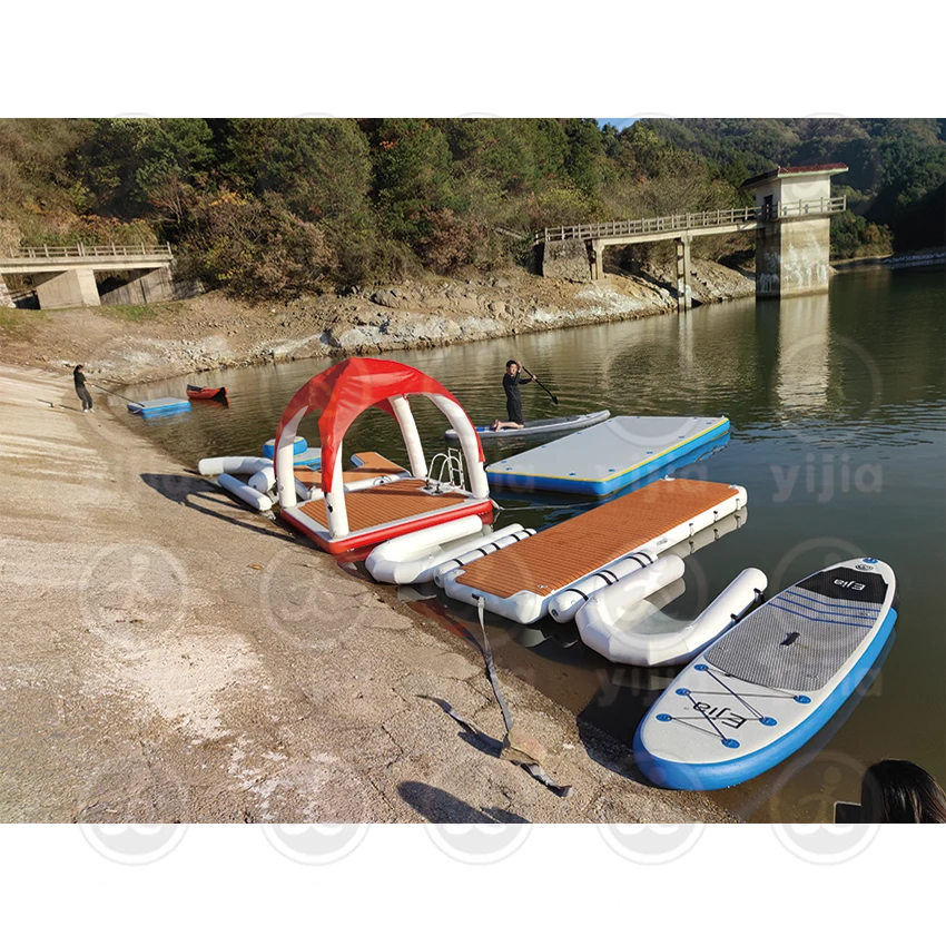 Inflatable PVC Floating House - Fun Island Hopper Boat