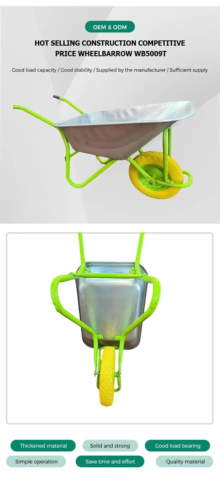 Heavy Duty Construction Wheelbarrow Industrial Wheelbarrow Wheel Barrow ...