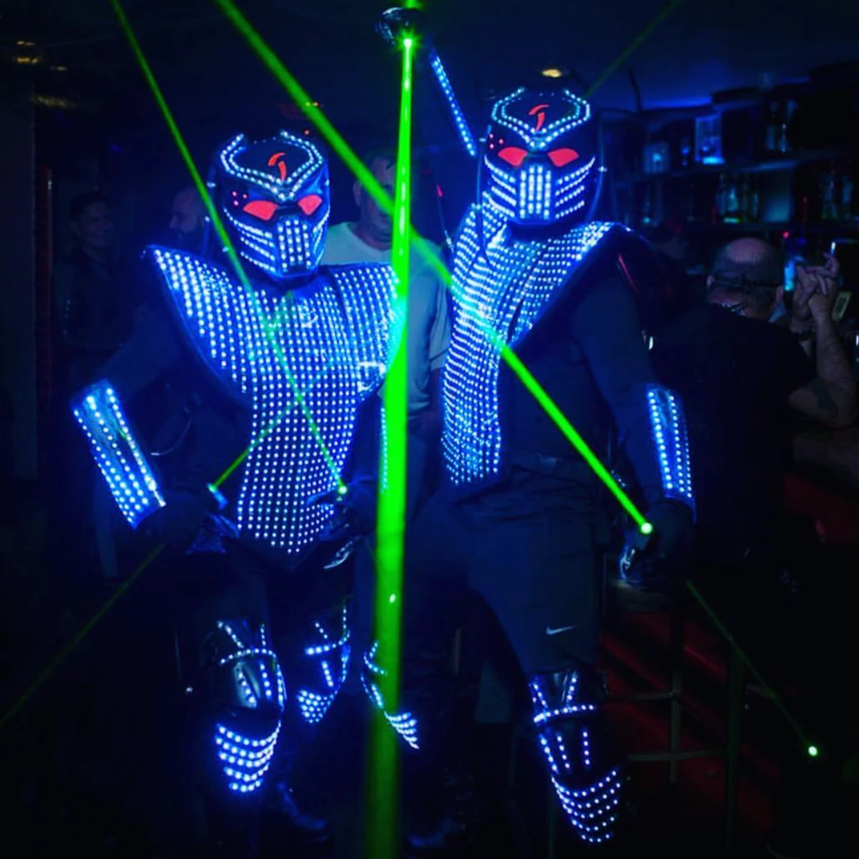 Colorful Programmable Led Robot Suit Costume Party Stilts Costume Led ...