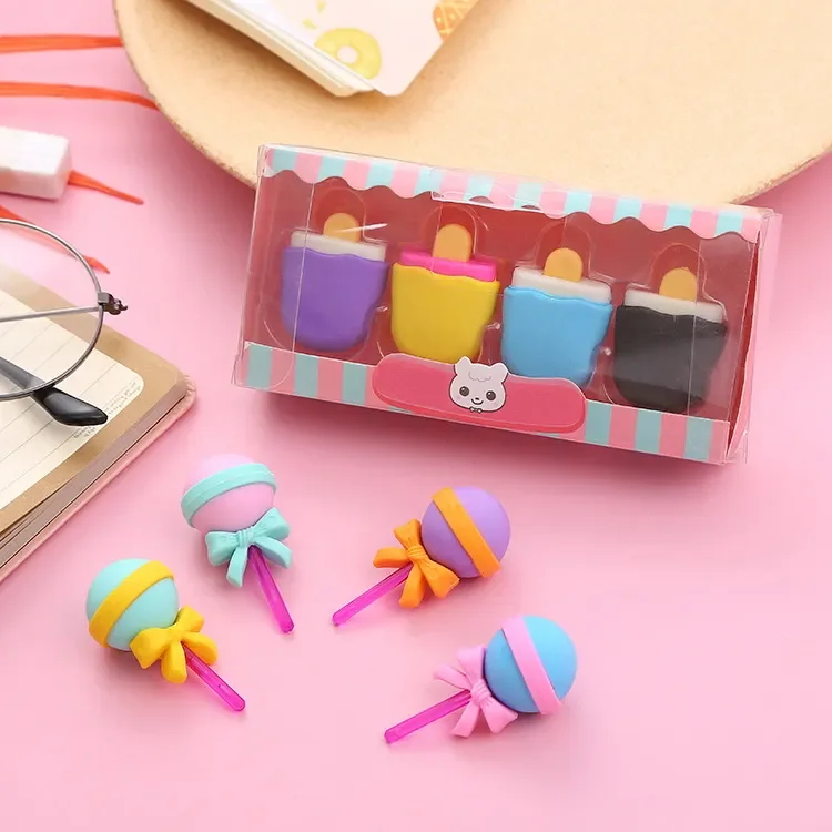 Promotional Mini Small Rubber Bulk Ice Cream Eraser Dessert Cookie ...