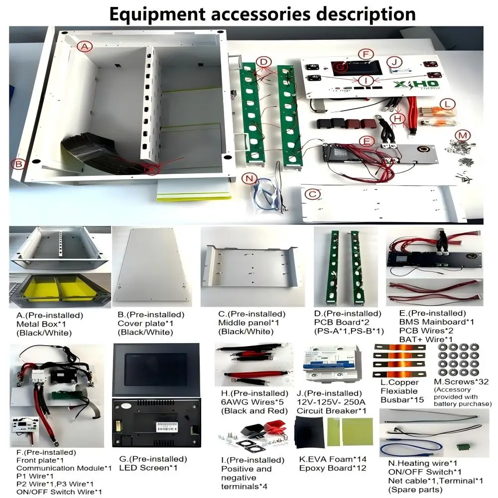 Starmax 280ah DIY Kit Unit with 16S BMS Server Rack 15kwh