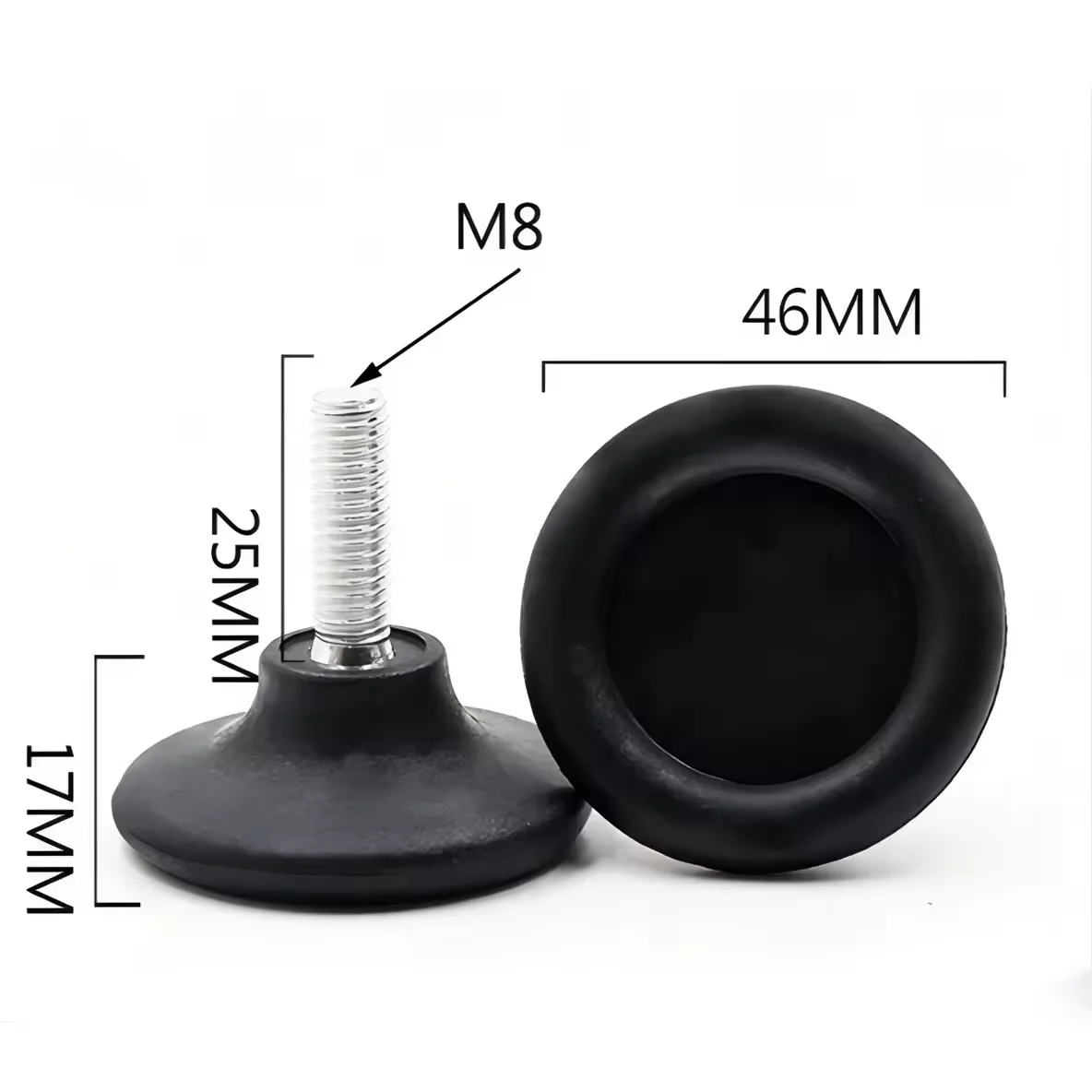 Glosok Full Size Customization M8 Factory Price Adjustable Rubber Feet ...