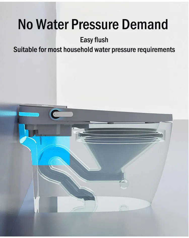 Luxury Automatic Flush Wc Rimless Water Closet Colorful Smart Toilet ...