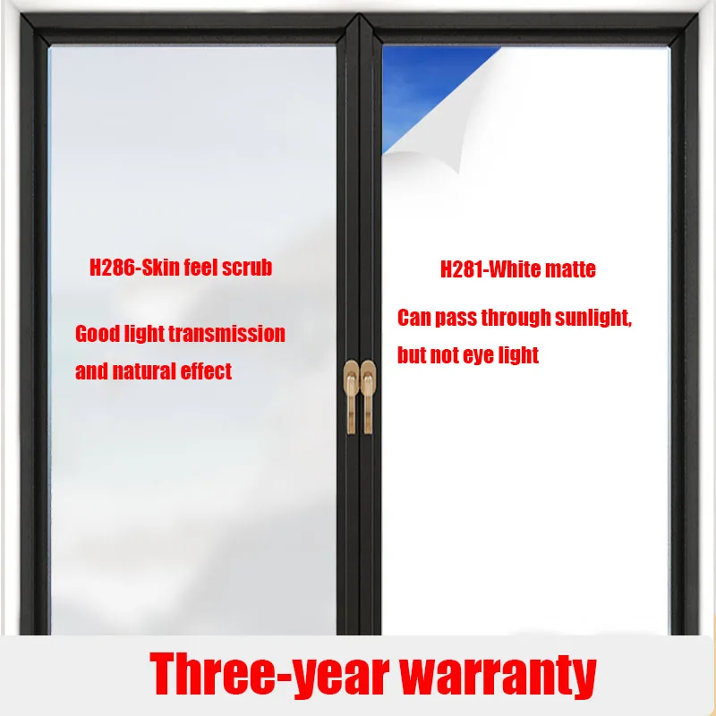 Translucent Opaque Self-Adhesive Frosted Glass Film