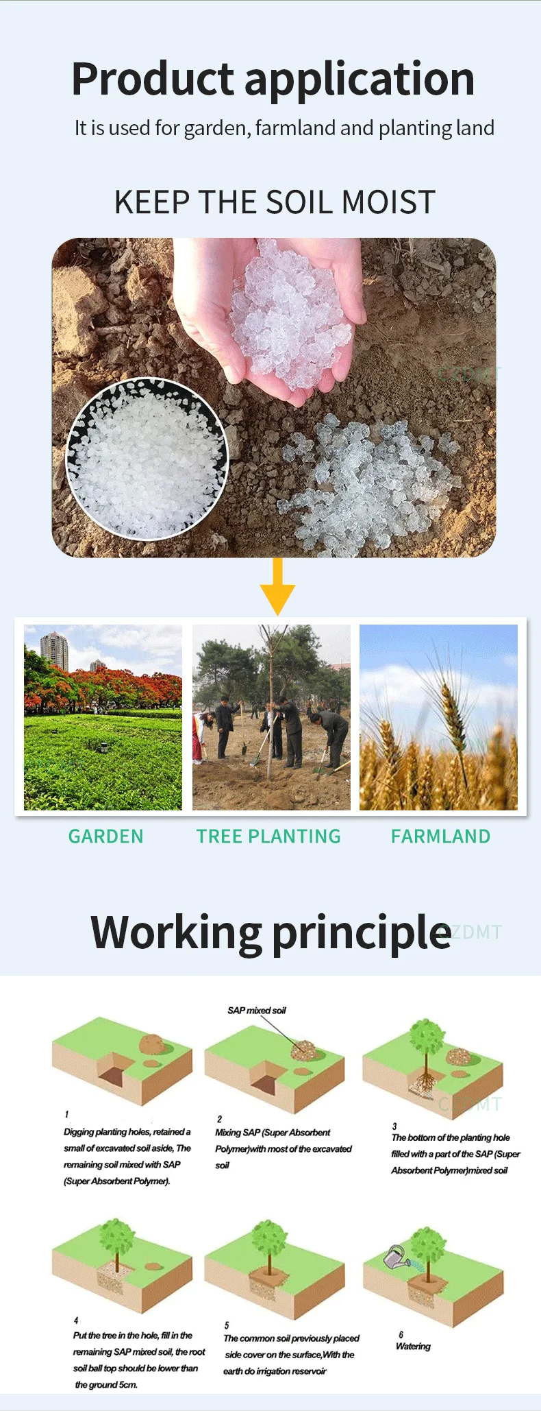 Hydrogel Super Absorbent Polymer Potassium Polyacrylate SAP(2-4mm ...