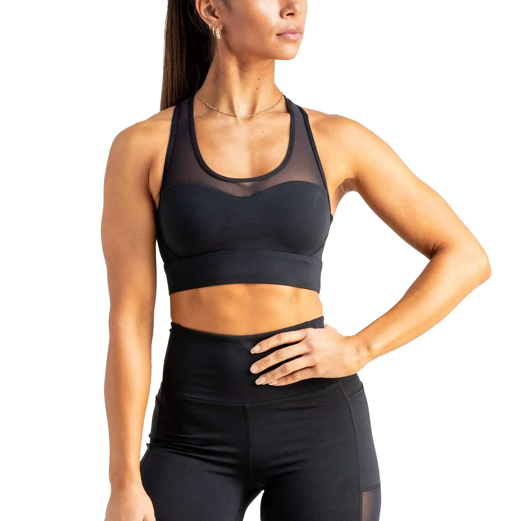 High Impact Push up Bra Gym Fitness Yoga Wear Plus Size Mesh Tops ...