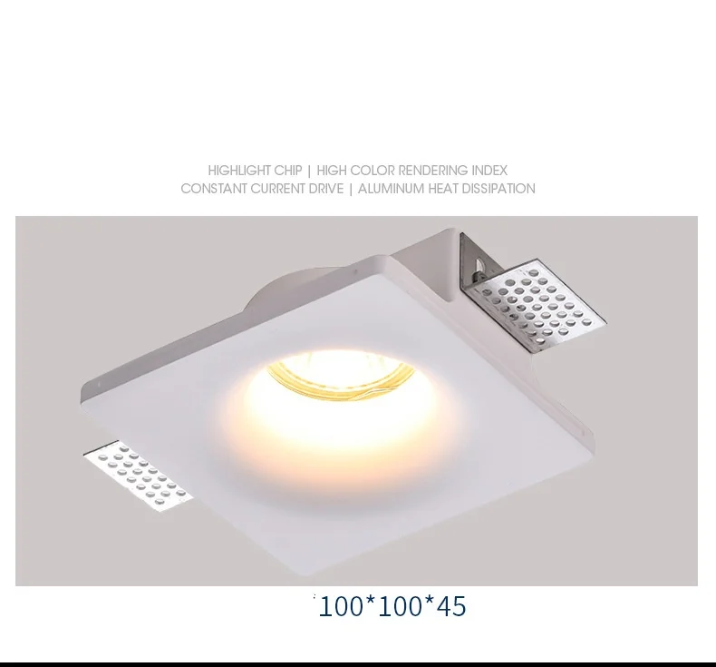 Modern Decoration Style Trimless Round Adjustable Led Gypsum Light ...