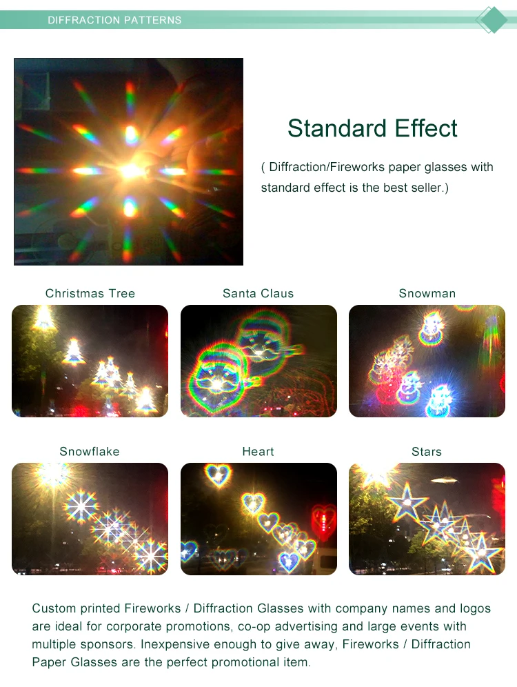 Customized Printing 3d Heart Shaped Diffraction Glasses Firework ...