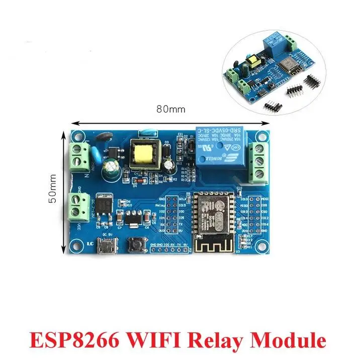 Esp8266 Wifi Wireless Relay Module Esp-12f Ac 220v Dc 5v 12v Power ...