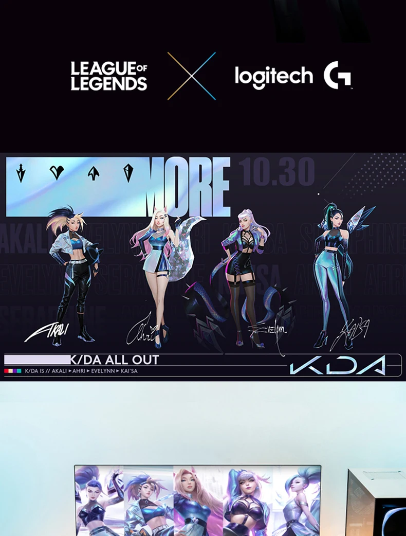 Original Logitech G304 K/DA LIGHTSPEED 12000 DPI 6 Programmable Buttons ...