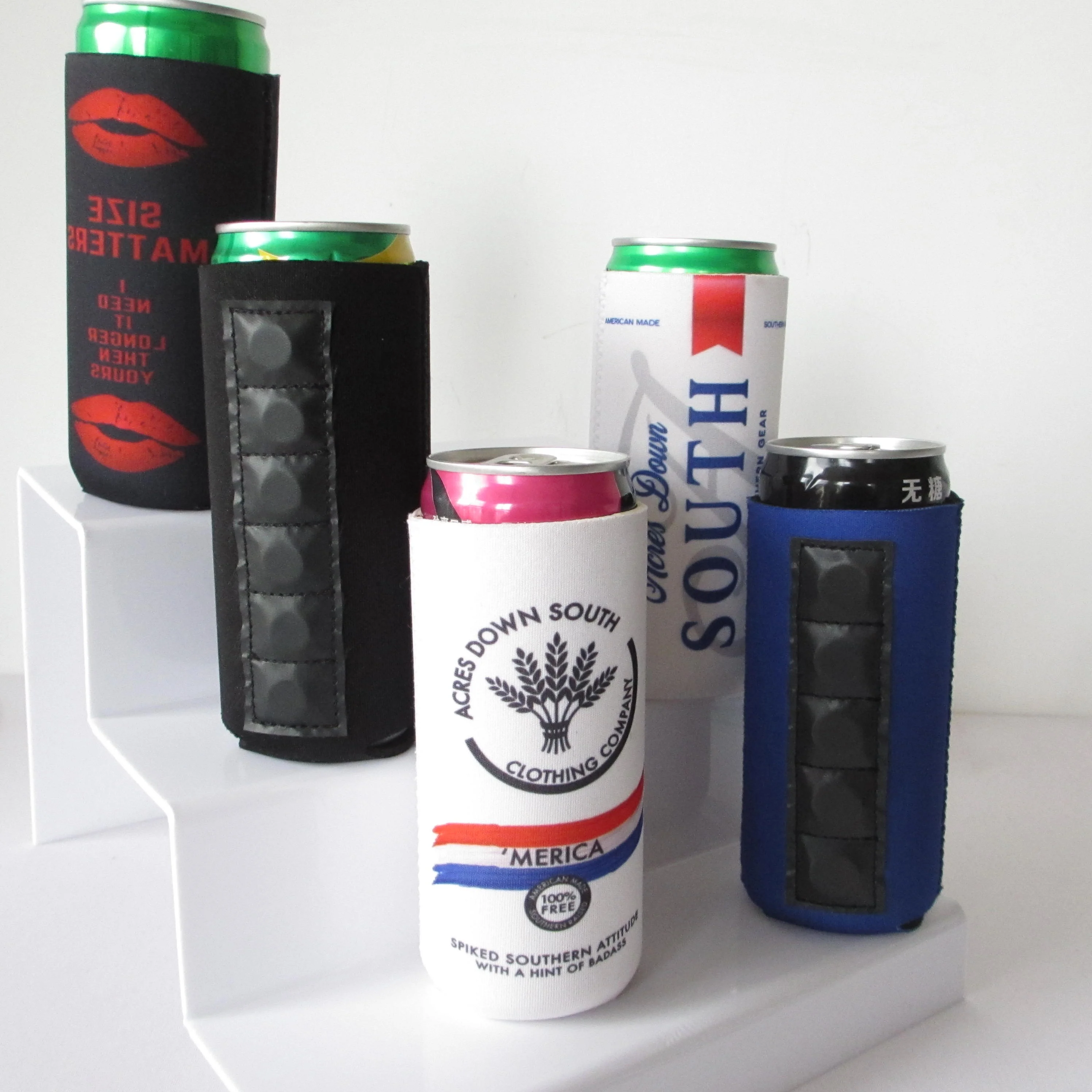 Neoprene Magnetic Can Cooler Magnetic Stubby Holder Insulated Foldable ...