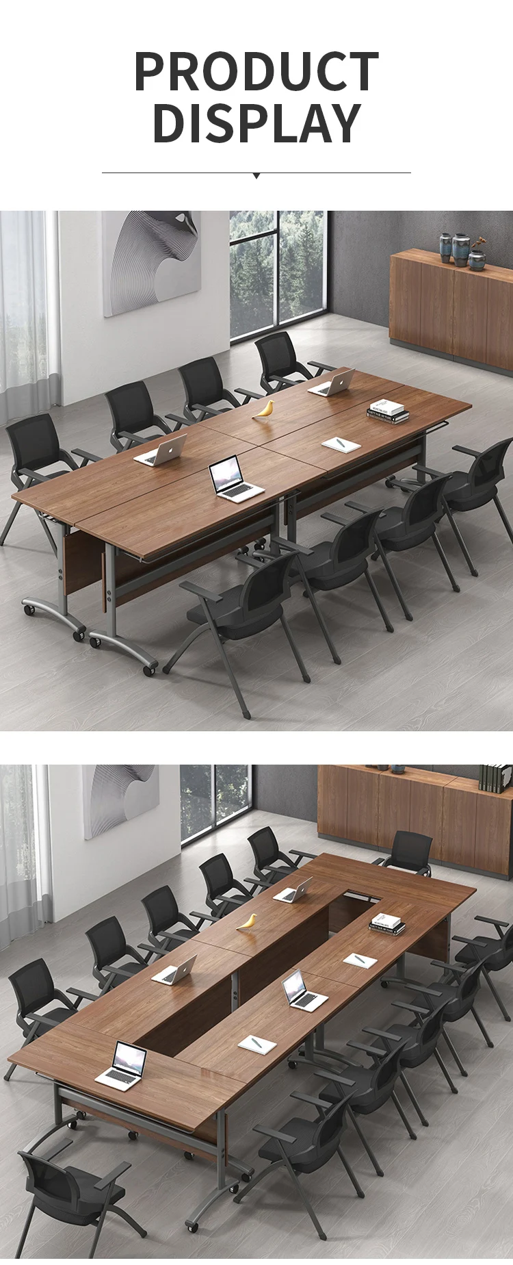 Modern Flip Top Training Desk - Foldable Conference Table
