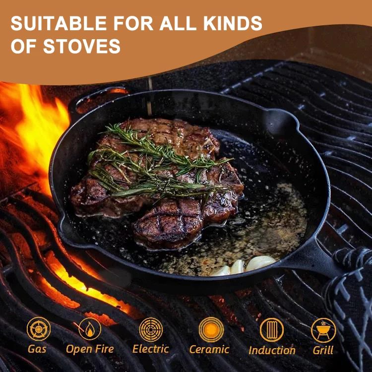 Wholesale Custom Pre-Seasoned Vegetable Oil Cookware