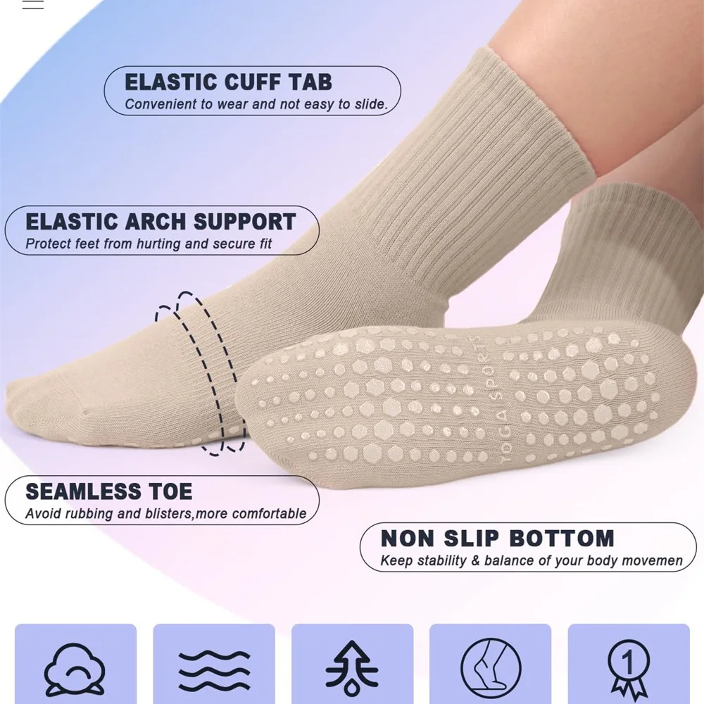 Cross-Border for Fitness Yoga Pilates Women's Long Sports Socks Non ...