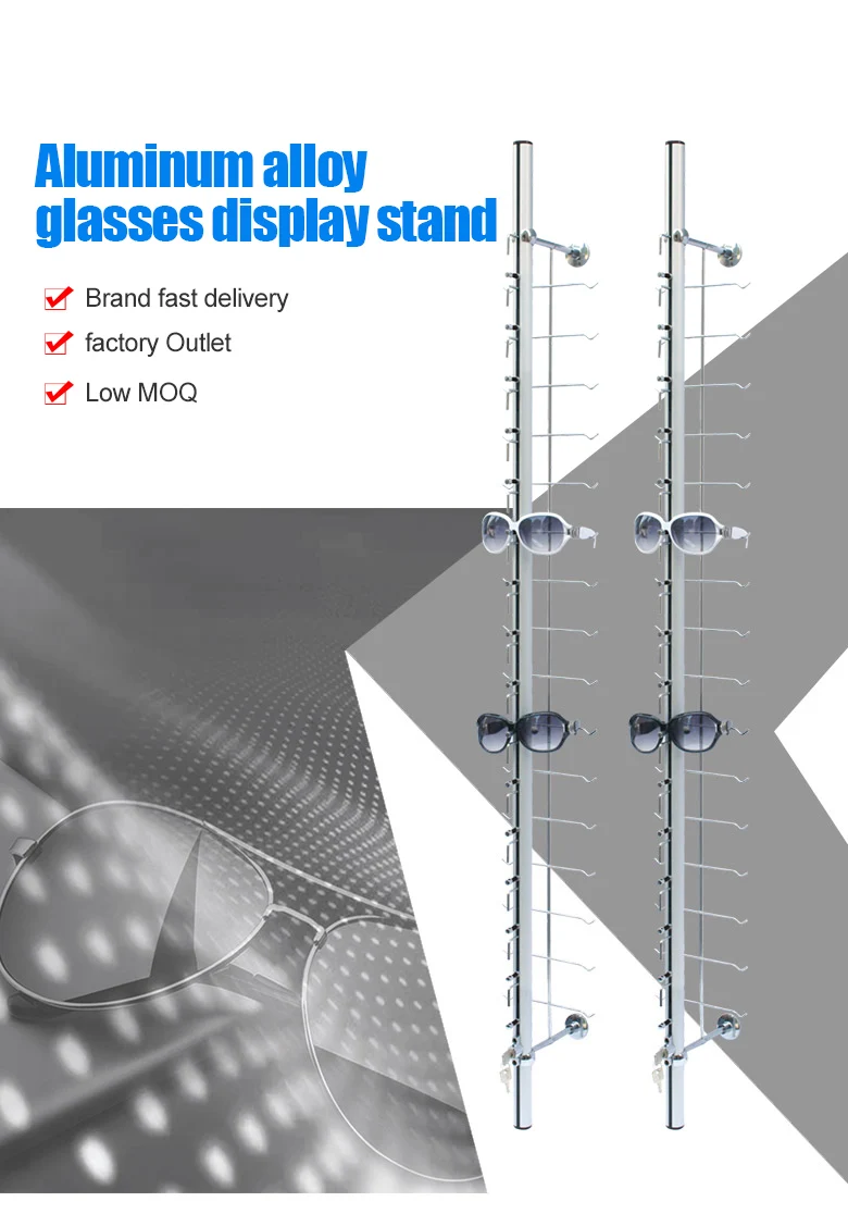 Wholesale Aluminum Alloy Lockable Glasses Wall Mounted Eyeglasses ...