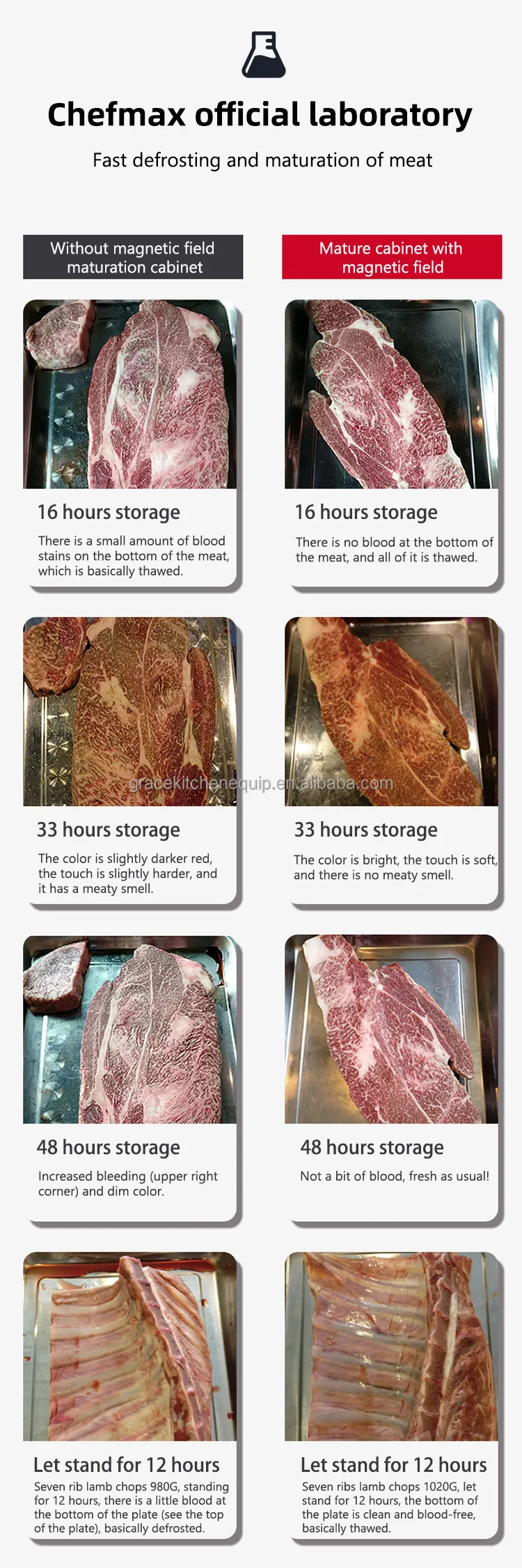 4 Doors Aged Beef Ager Machine Meat Curing Cabinet Steak Age Fridge Dry ...