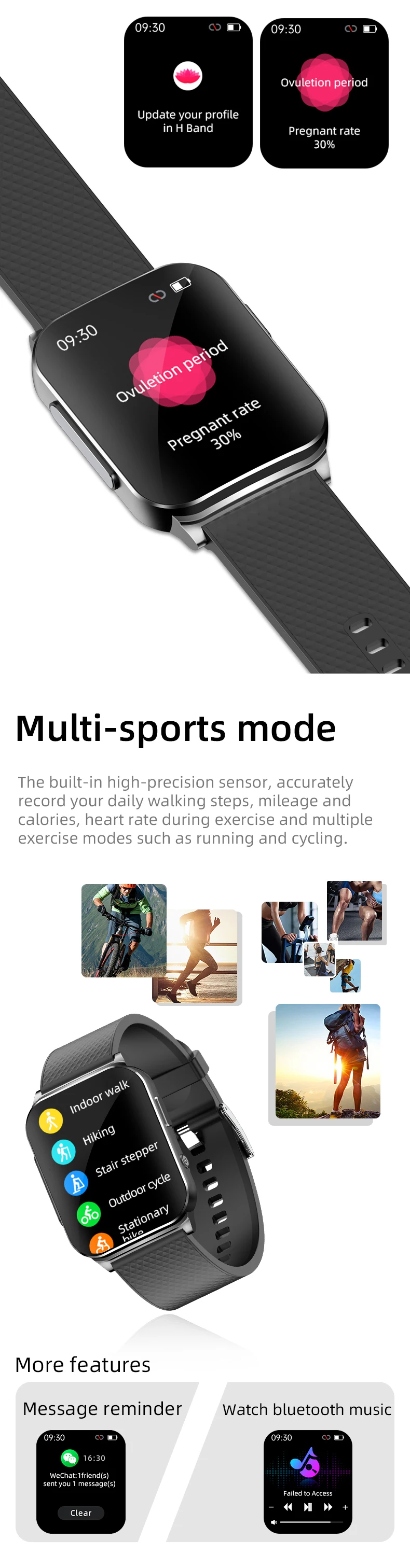 Ep03 Smart Watch 24 Hours Ecg Monitoring Accurate Blood Oxygen And Body ...