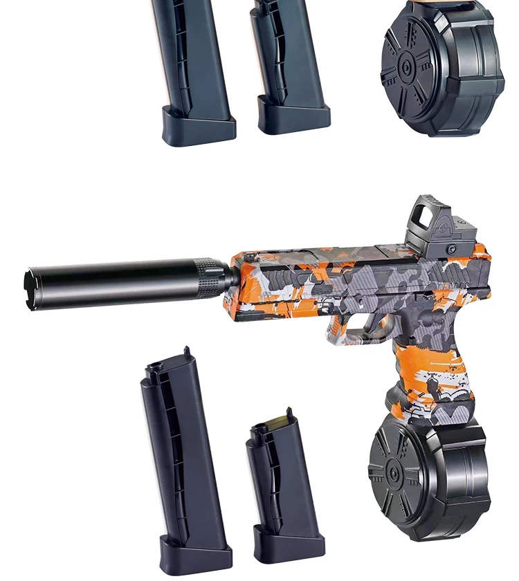 Fully Automatic Gel Water Gun Pistol Ammo Orbie Electric Splatter Ball ...