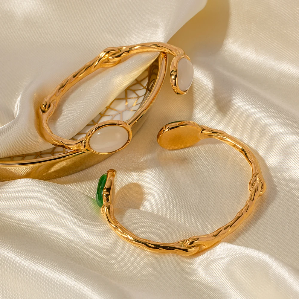 New Trendy 18k Gold Plated Stainless Steel Jewelry Gift Minimalist ...