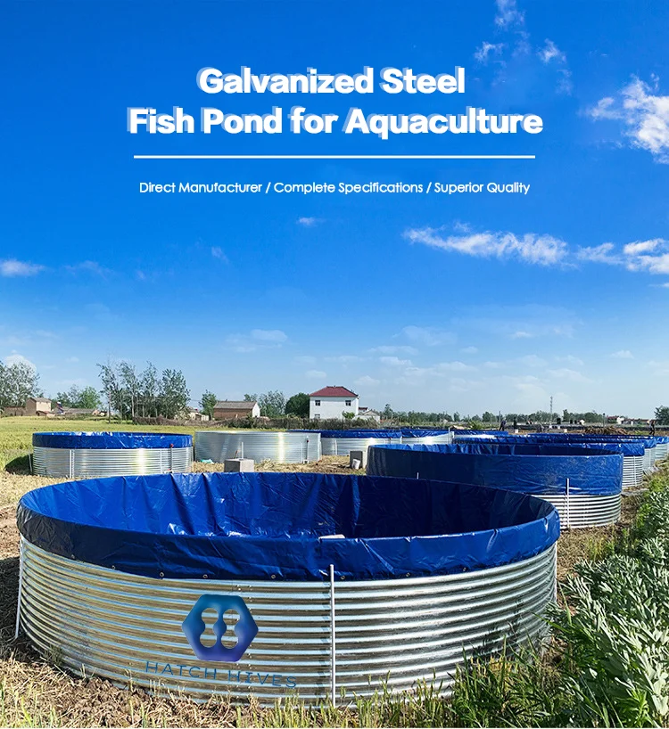 Pisciculture Shrimp Farm Galvanized Fish Pond Tank with High-Strength ...