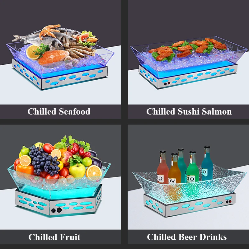 Alibaba.com: LED acrylic ice chilled serving tray for seafood display ...
