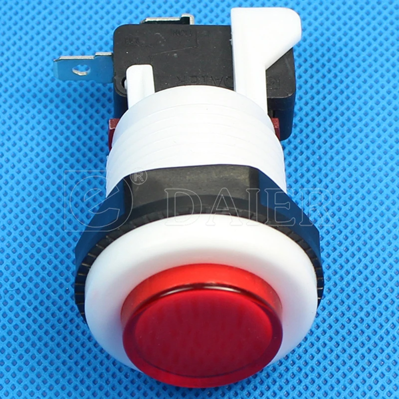 Colorful 12V 28mm LED Illuminated Arcade Machine Plastic Push Buttons ...