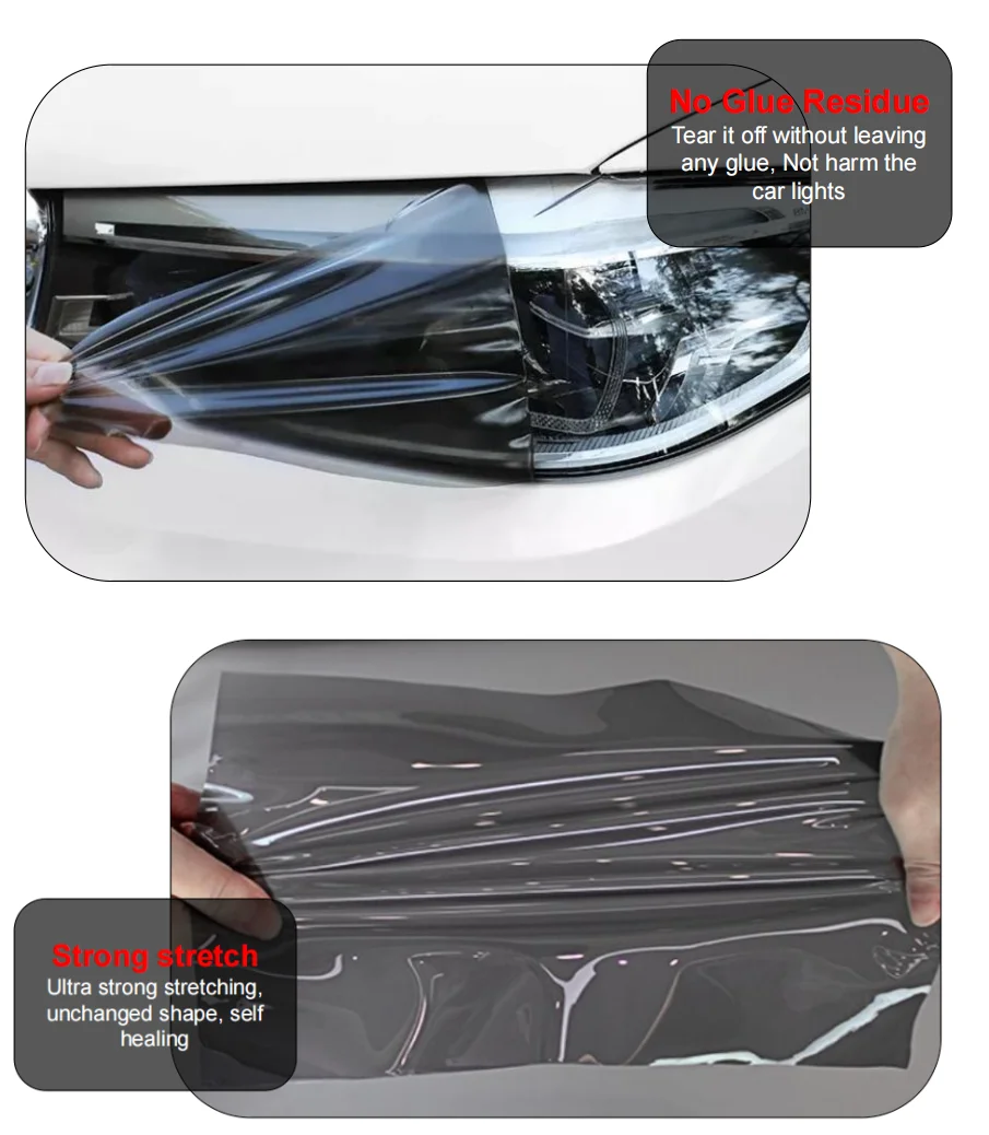PPF TPU Car Headlight Taillight Paint Protection Lamination Film Folie ...