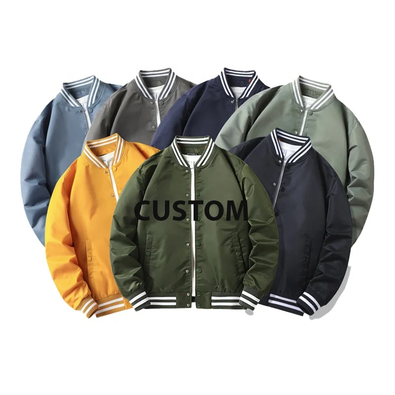 Baseball Jacket Oem Custom Design Single-breasted Varsity Jackets ...