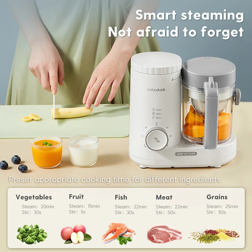 Boboduck Multi-Function Electric Baby Food Processor Maker Steamer ...