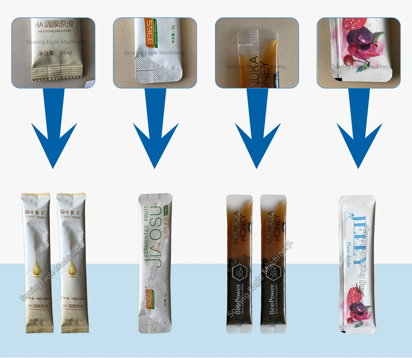 Automatic Liquid Sachet Bag Packing Machine For Honey Packaging Pure ...