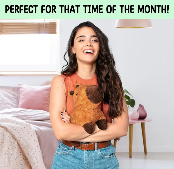 Capybara Microwavable Unscented 1.5 Lbs Heating Pad For Women And Kids ...