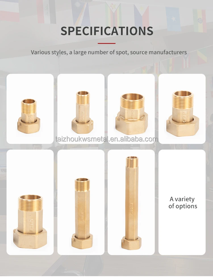 Hexagon Brass Water Meter Connector Dn15 Full Bore Coupling Union - Buy ...