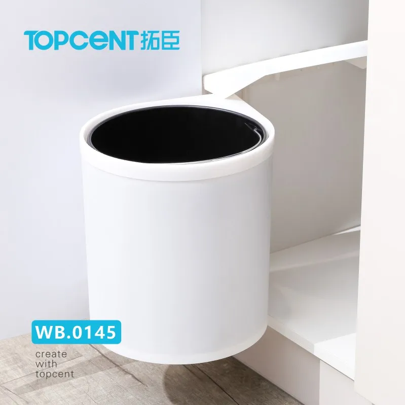 TOPCENT 20L Plastic Recycle Dustbin Kitchen Cabinet Built in Waste Bin ...
