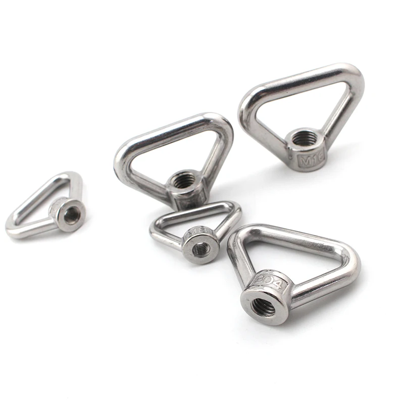 SDPSI 304 Stainless Steel Triangle Lifting Eye Nut Ring Polished ...