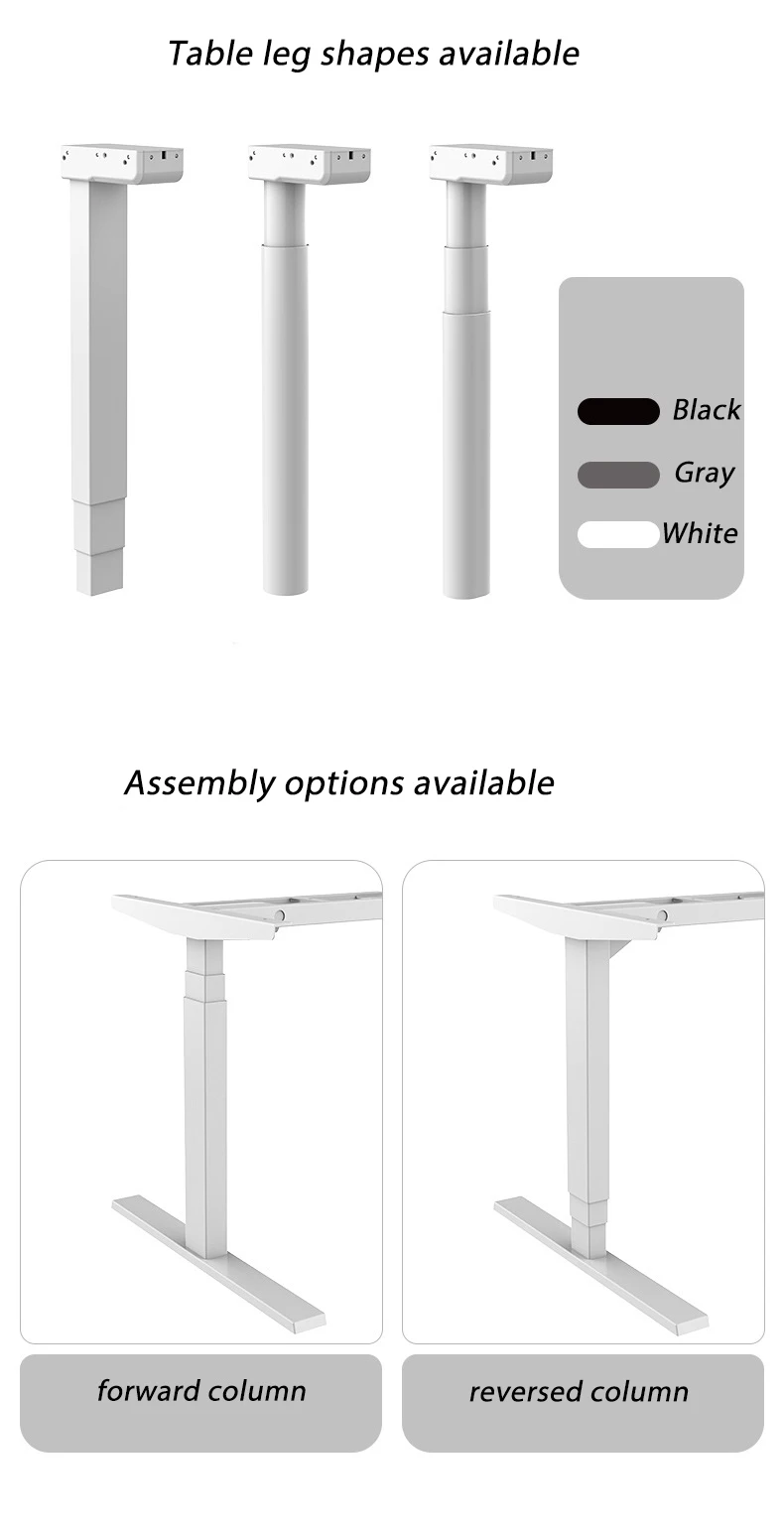 Dual Motor Three Section Formal Lifting Desk Stand Up Electric Lifting ...