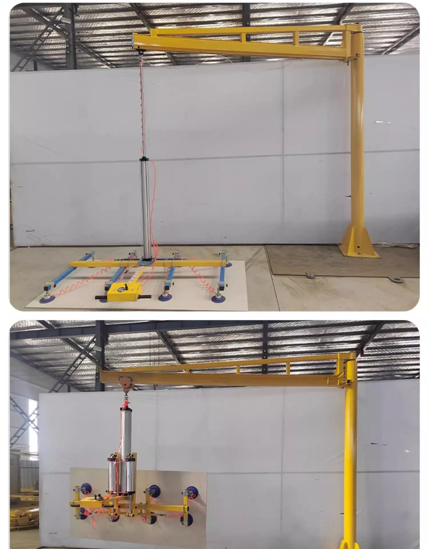 Laser Cutting Loading Machine Motorized Cantilever Spreader Vacuum Suction Cup Single Arm ...