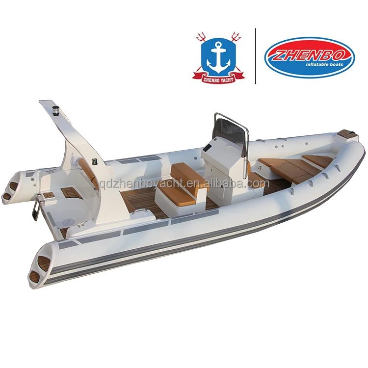 25ft Rib Boat 760 Rigid Fiberglass Hull Inflatable Hypalon Rib Boat ...