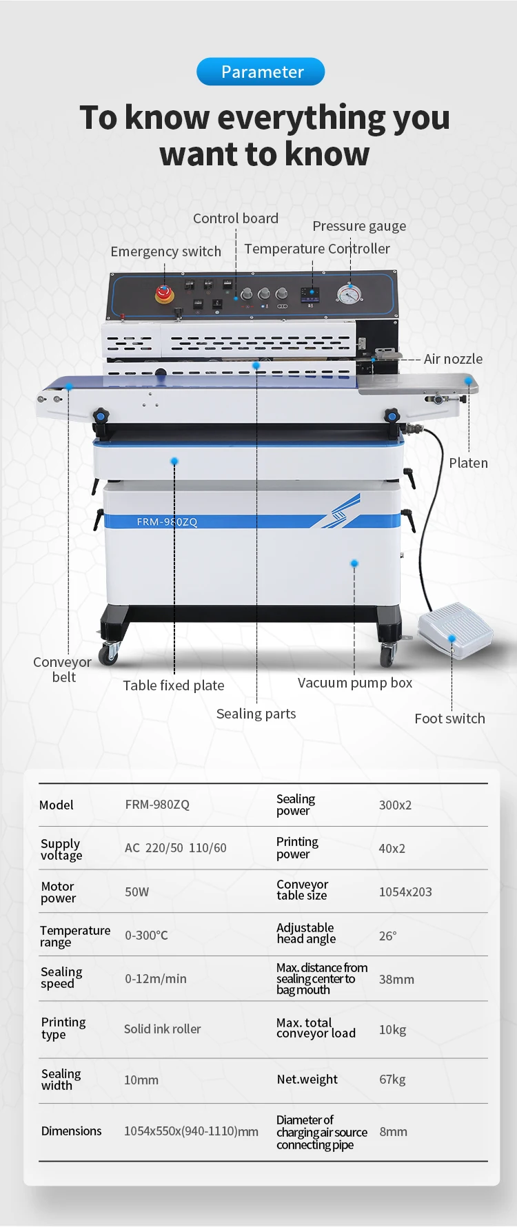 Hualian FRM-980ZQ - Efficient Air Sucking & Nitrogen Flushing Machine