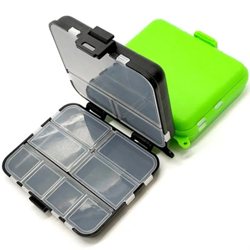 16 Compartments Mini Fishing Tackle Box Fish Lures Hooks Baits Plastic ...