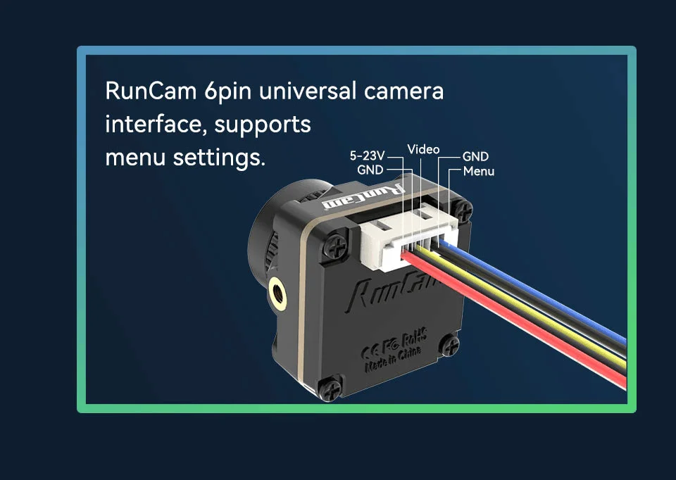 RunCam Robin 3 1200TVL FPV Camera DC 5-23V Screen Ratio 4:3 PAL/NTSC 5 ...