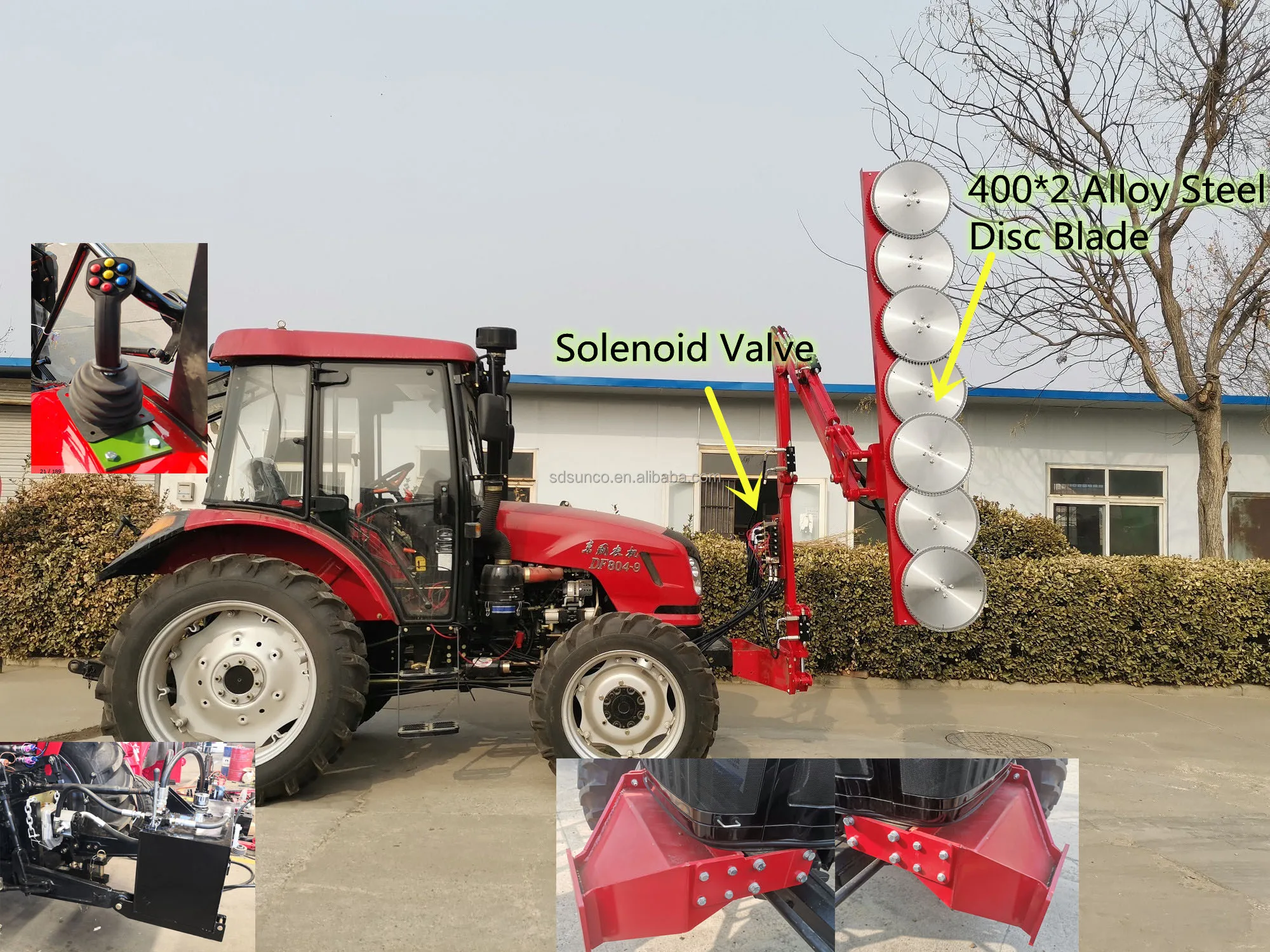 Tree Cutting Sawer Tractor Front End Loader Cutter Head