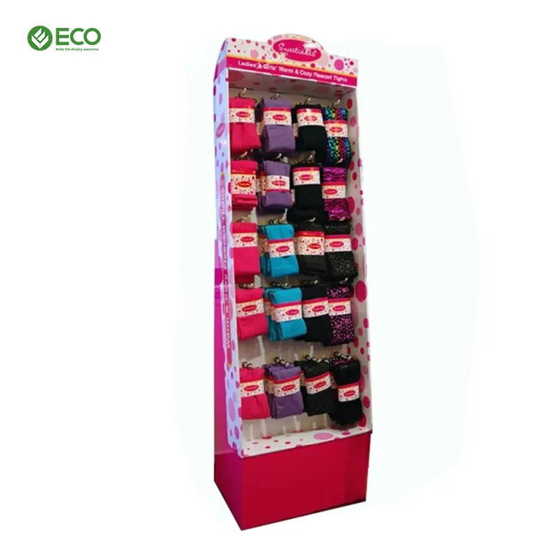 Sock Hanging Cardboard Shelf Socks Display Countertop Counter Sock ...