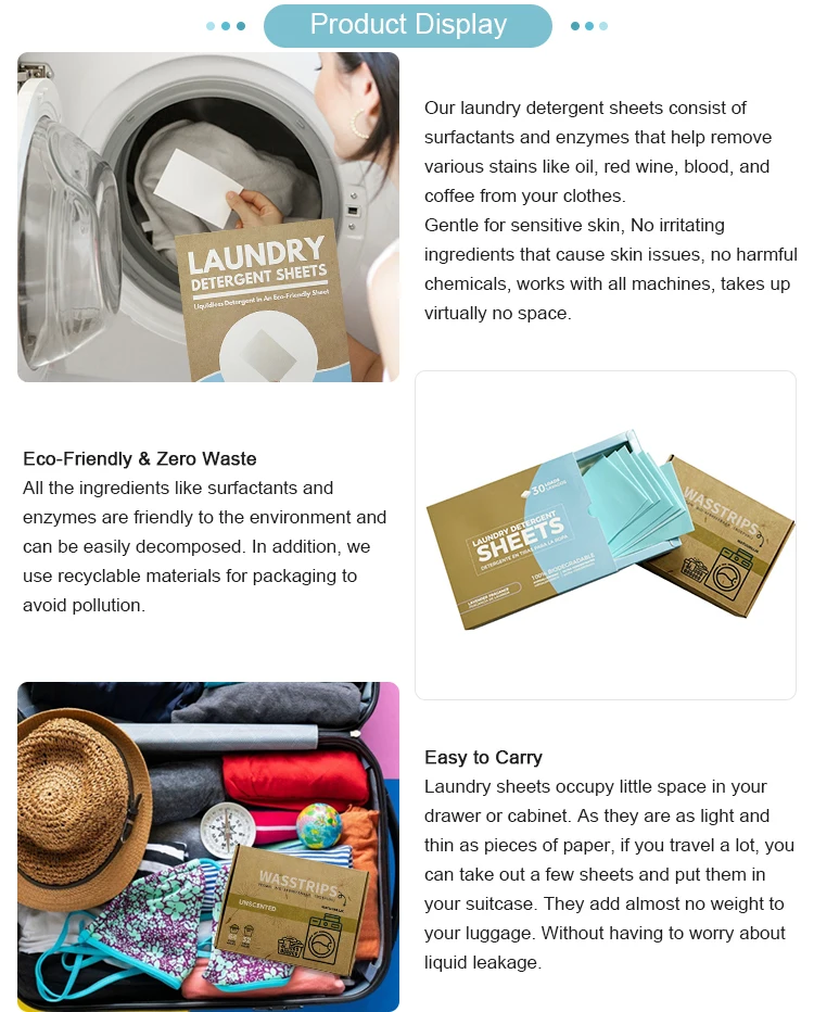 Natural Organic Laundry Detergent Sheets for Washer Dryer ...