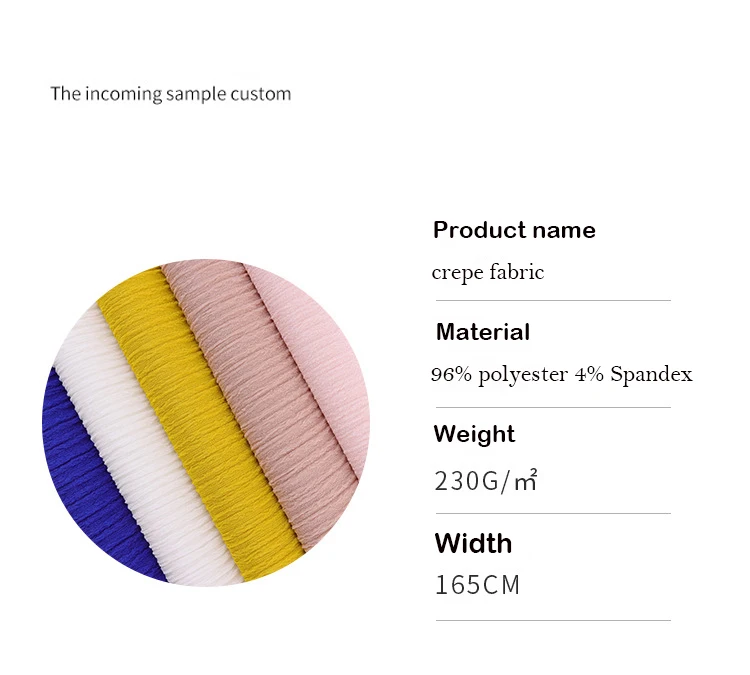 Wholesale Pleated Strip Bubble Crinkle Crepe Knitted Fabric