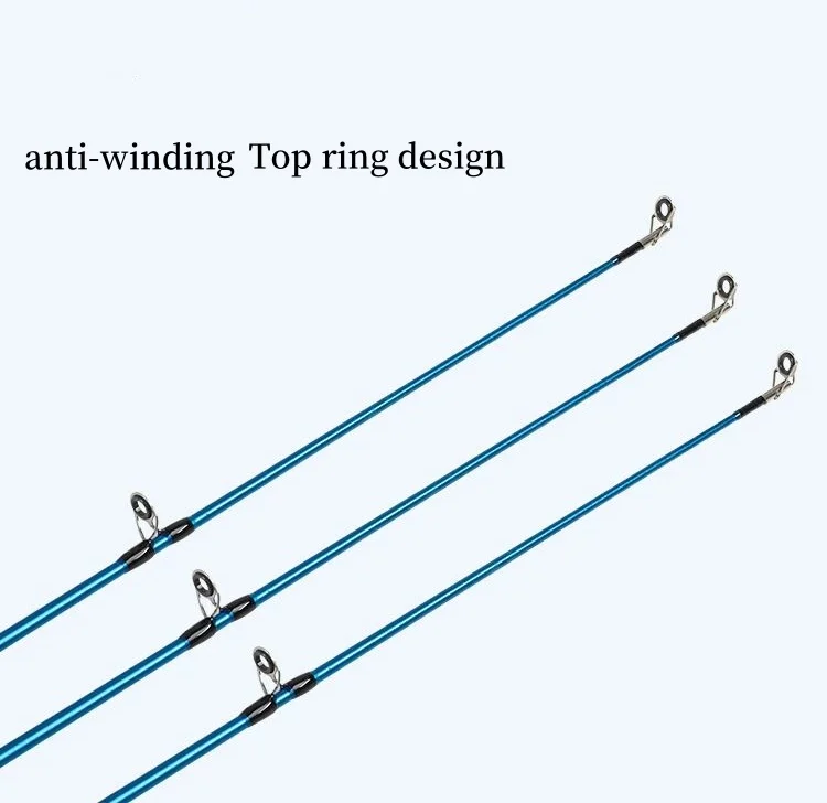 2 Sections Inshore Fishing Spinning Rod Light Weight Fiberglass Casting ...