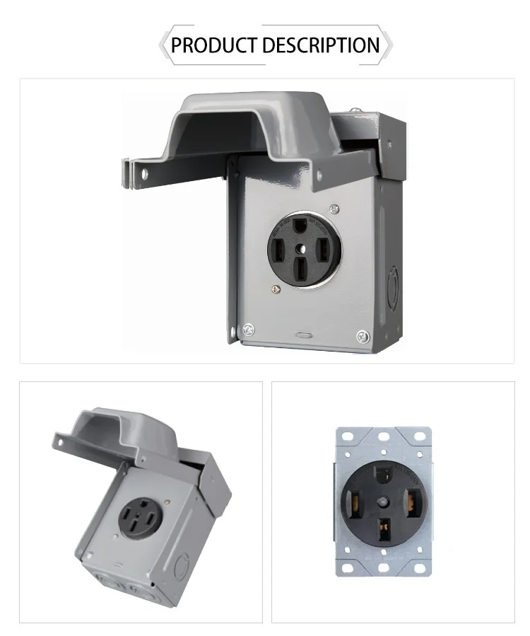 50 Amp EV Power Outlet Box - Enclosed, Lockable & Weatherproof