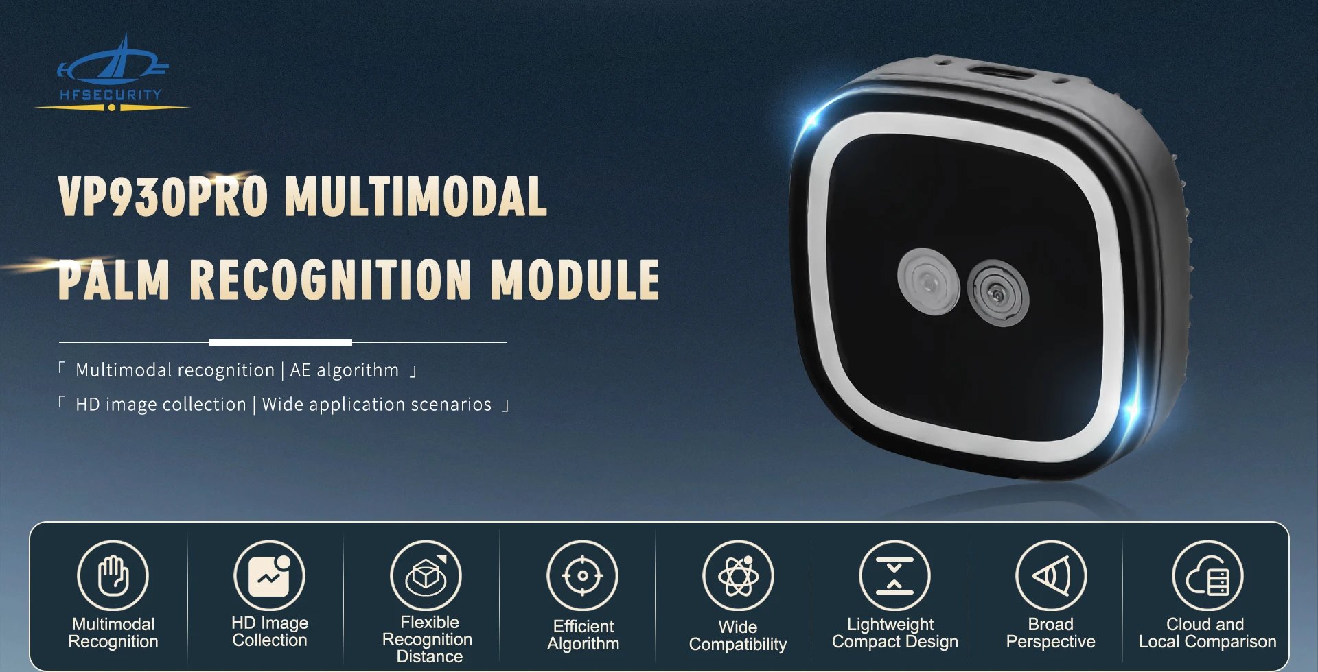 HFSecurity VP930pro Dual-Mode Cloud Connected Palm Payment POS Machine ...