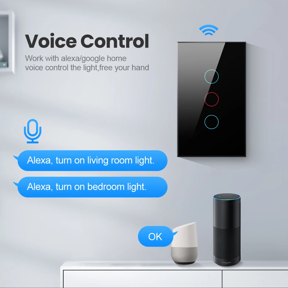 AVATTO Smart Wifi Wall Light Switch - Alexa & Google Home